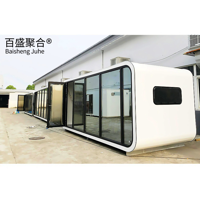 Transport and load 20ft 40ft Prefab Container Pod Movable Cabin Office ...